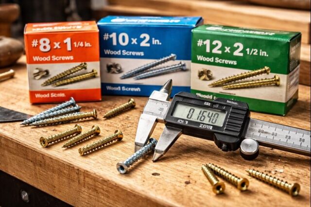 What Do the Numbers on Screws Mean? Measuring Screws + Wood Screw Size ...
