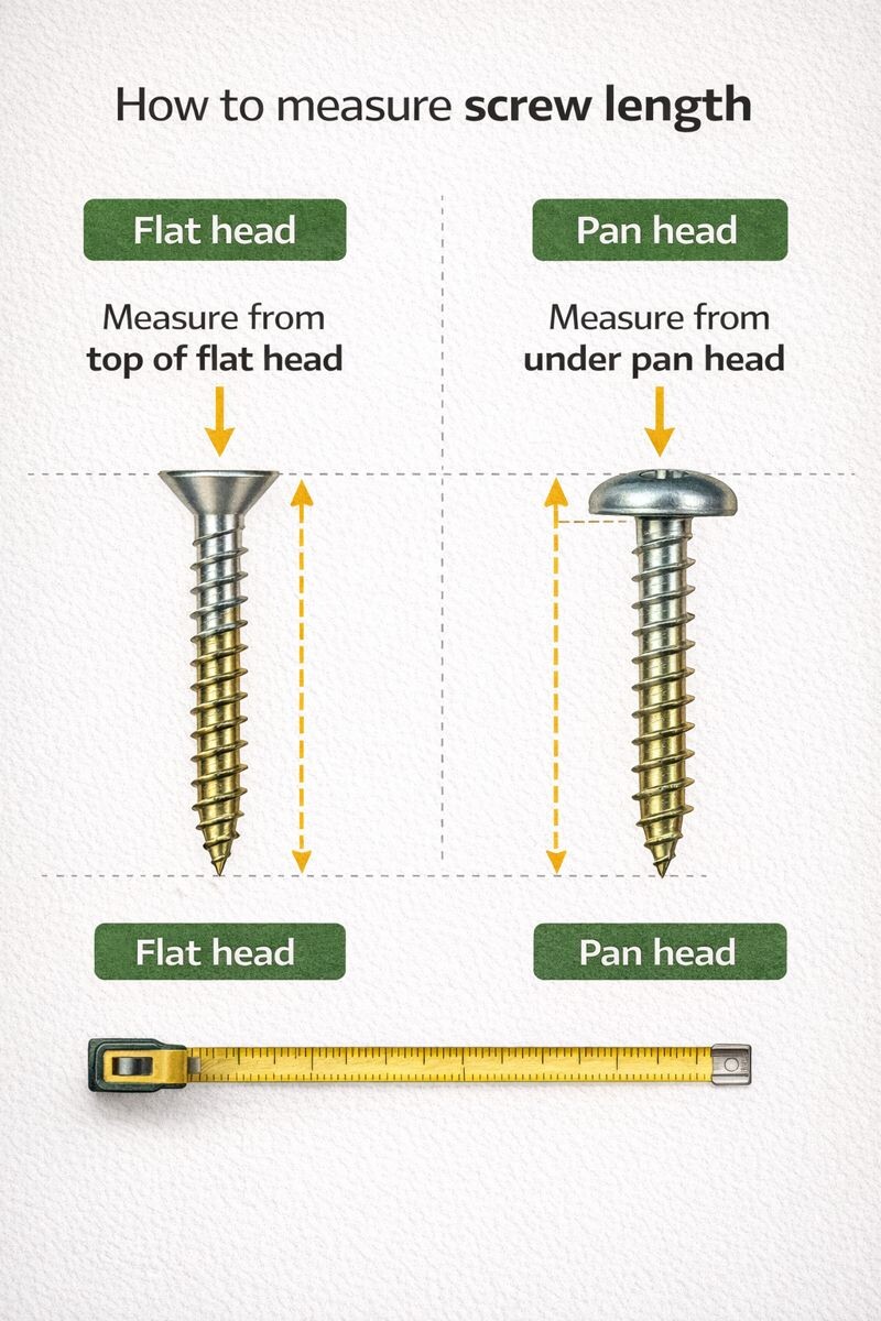 What Do the Numbers on Screws Mean? Measuring Screws + Wood Screw Size ...